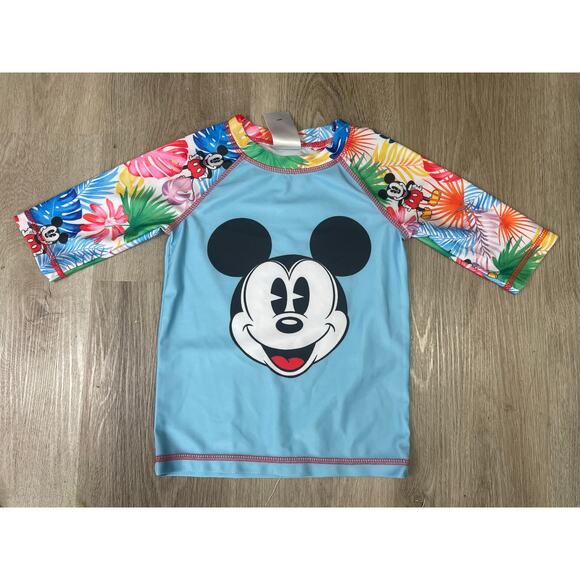 Disney | Swim | Disney Mickey Mouse Girls Rash Guard Swim Shirt ...